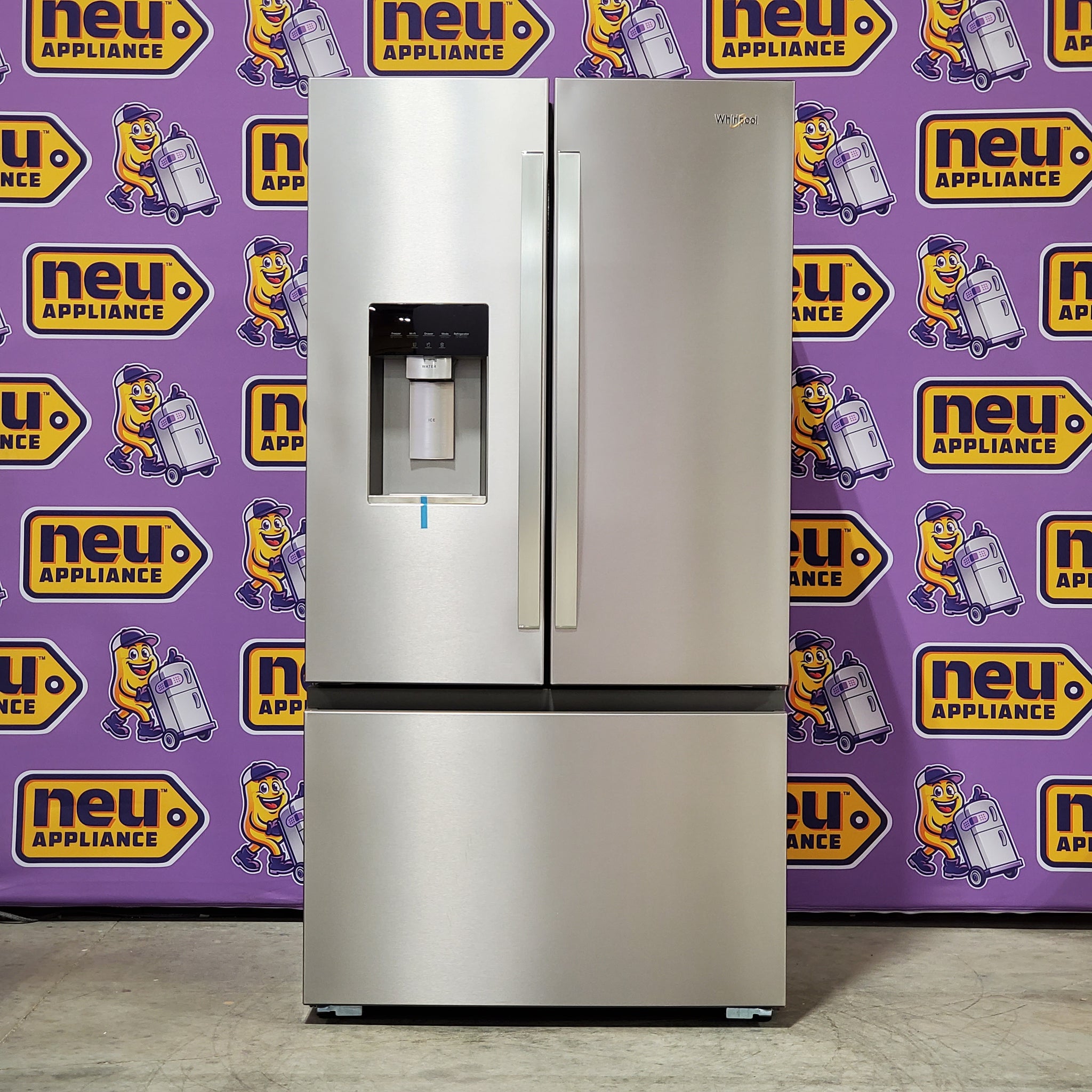 Whirlpool Counter-Depth 23.4-cu ft 3 -Door Refrigerator with Dual Ice