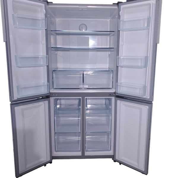 33" Wide Haier ENERGY STAR 16.4 Cu. Ft. Quad Door Counter Depth Refrig