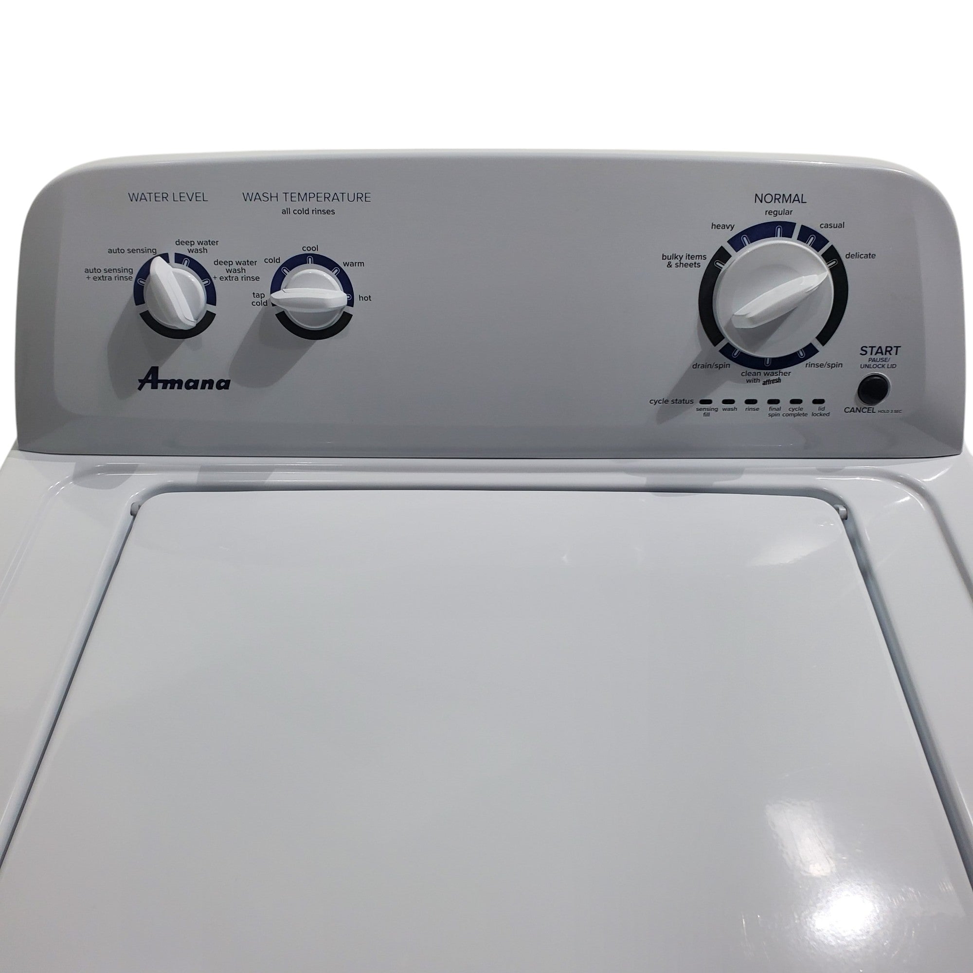 White Amana 3.5 cu. ft. Top-Load Washer with Deep Water Wash Option